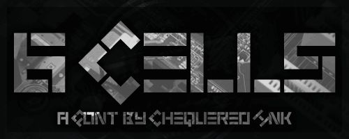 6 Cells Font / Display - FontPlanet